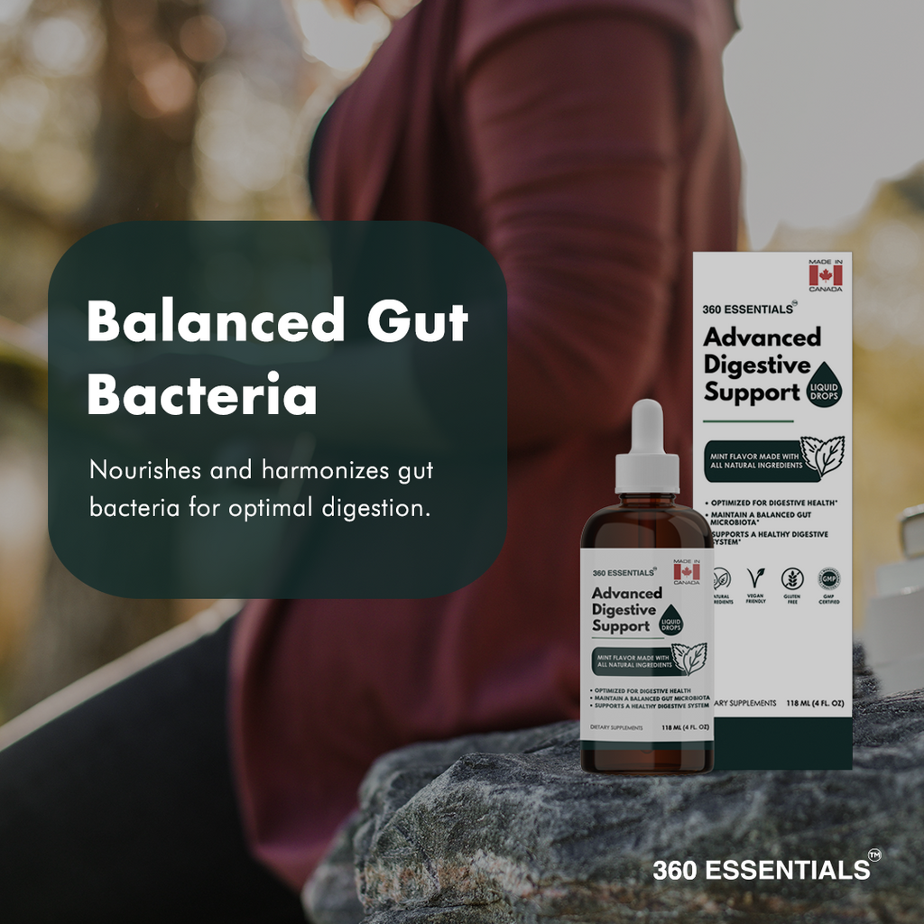 360 Essentials Advanced Digestive Support Liquid Drops - 118ml Non-GMO ...